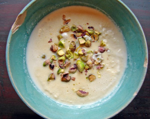 Cardamom rabadi with champagne mango & salted pistachios | Out of the ...